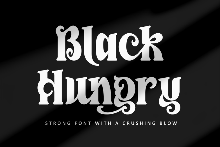 Black Hungry-Personal use Font · 1001 Fonts