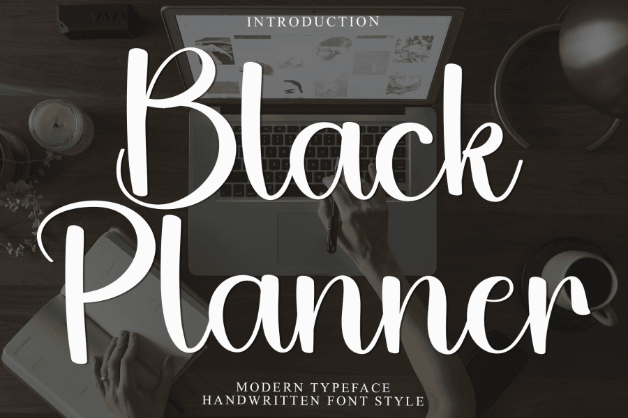 Black Planner Font · 1001 Fonts