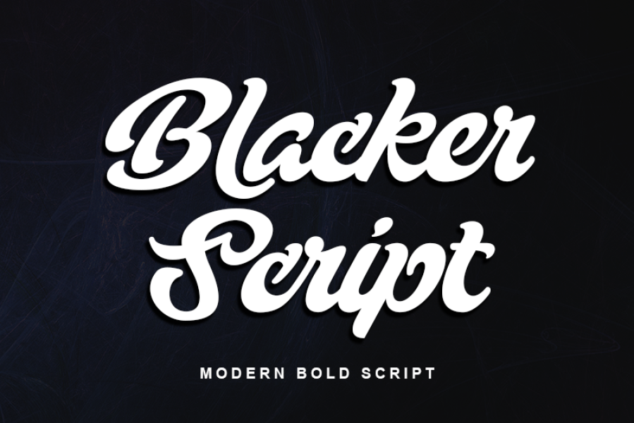 Blacker Script-Personal use Font · 1001 Fonts