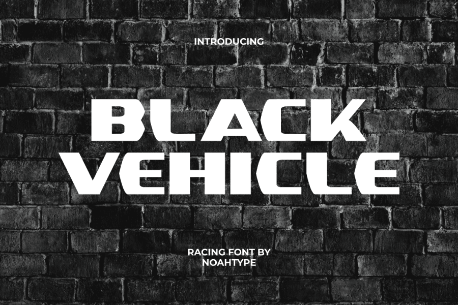 BlackVehicleDemo Font · 1001 Fonts