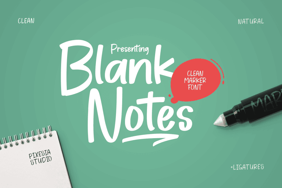 Blank Notes Demo Font · 1001 Fonts