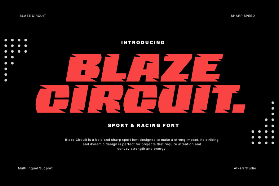 Blaze Circuit Font · 1001 Fonts