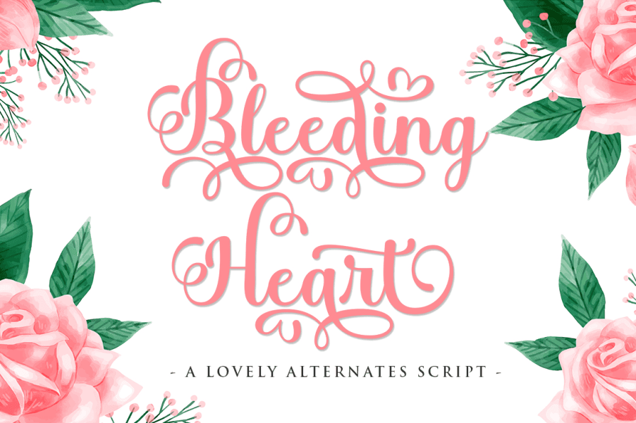 Bleeding Heart Font · 1001 Fonts