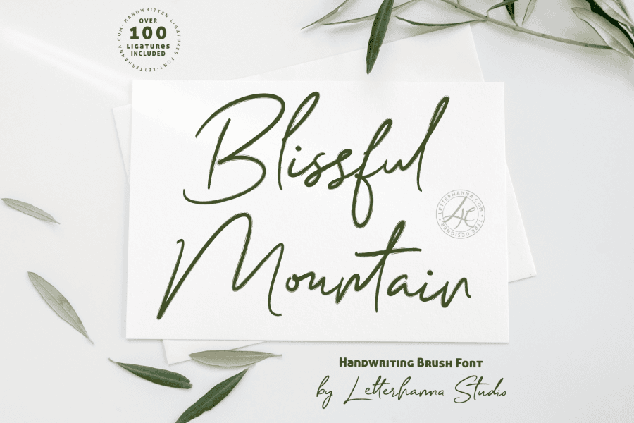Blissful Mountain Free Font · 1001 Fonts
