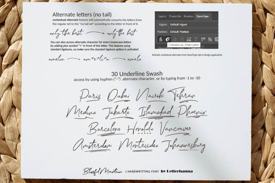 Blissful Mountain Free Font · 1001 Fonts