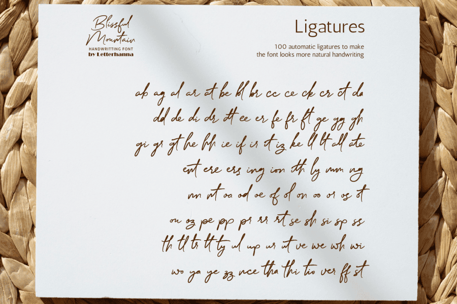 Blissful Mountain Free Font · 1001 Fonts