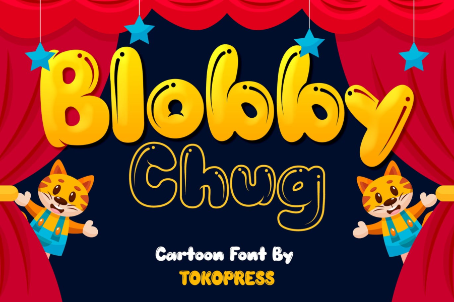 BLOBBY CHUG Font Family · 1001 Fonts
