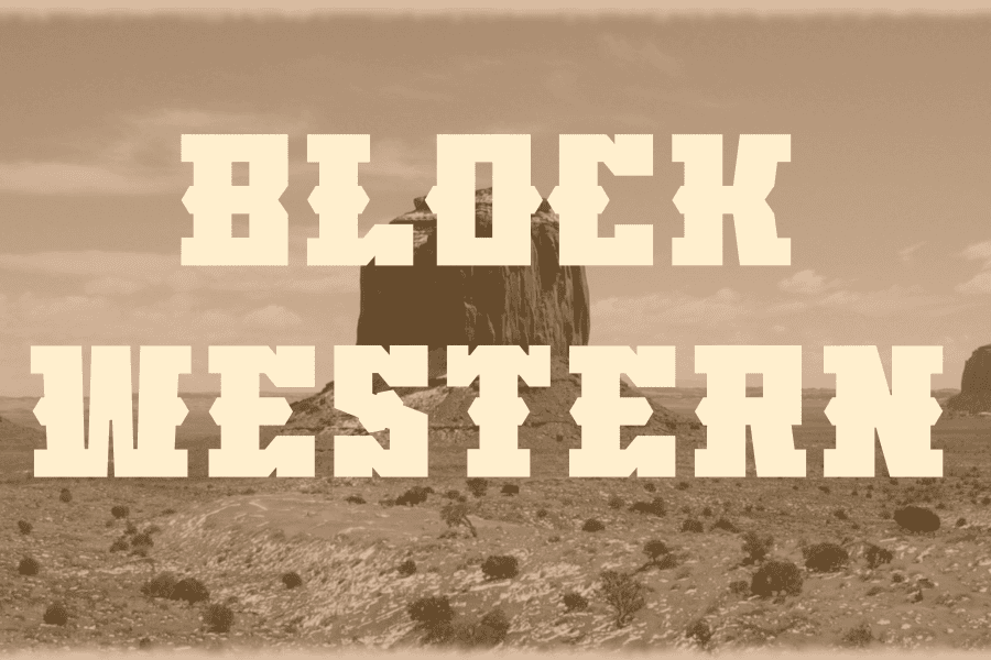 Block Western Font · 1001 Fonts