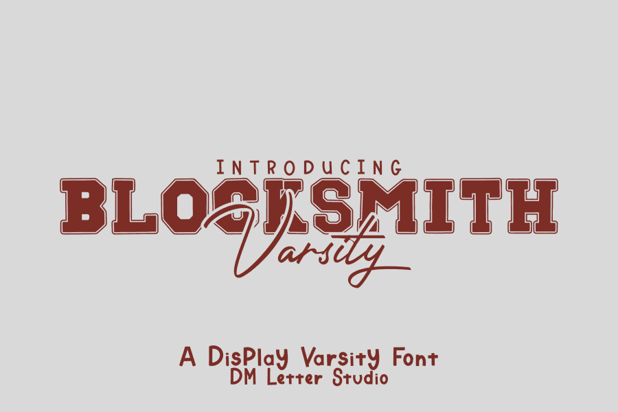 2 Free Block Varsity, Display Fonts · 1001 Fonts