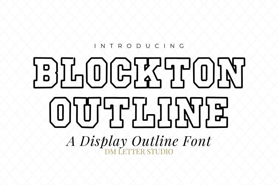 Blockton Outline Font · 1001 Fonts