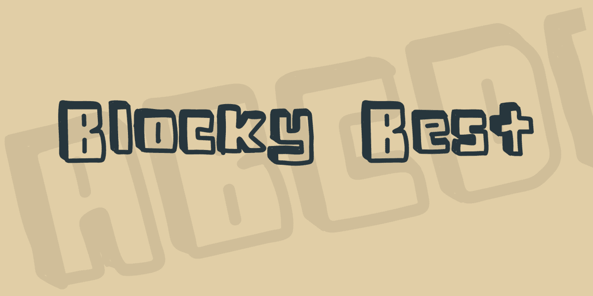 Blocky Best Font · 1001 Fonts