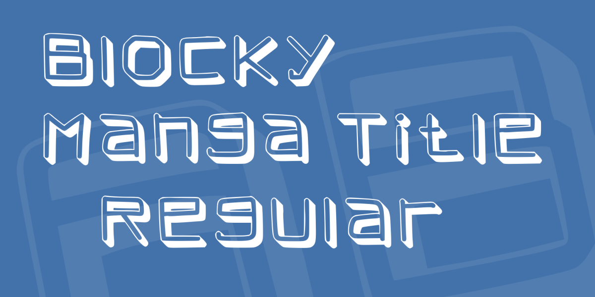 Blocky Manga Title Font · 1001 Fonts