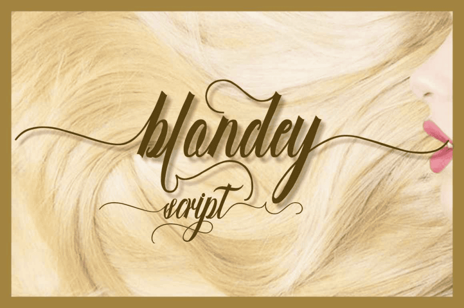 Blondey Script Font · 1001 Fonts