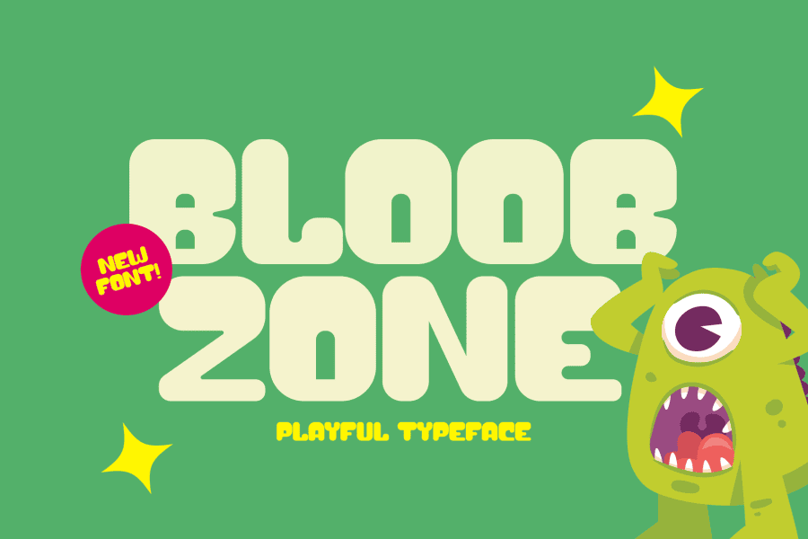 Bloob Zone Font · 1001 Fonts