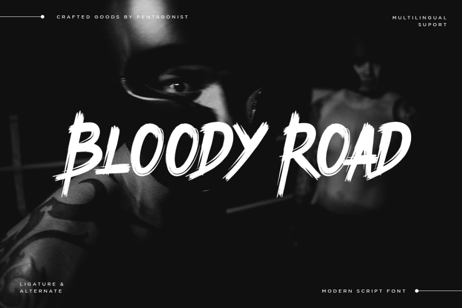Bloody Road DEMO Font · 1001 Fonts