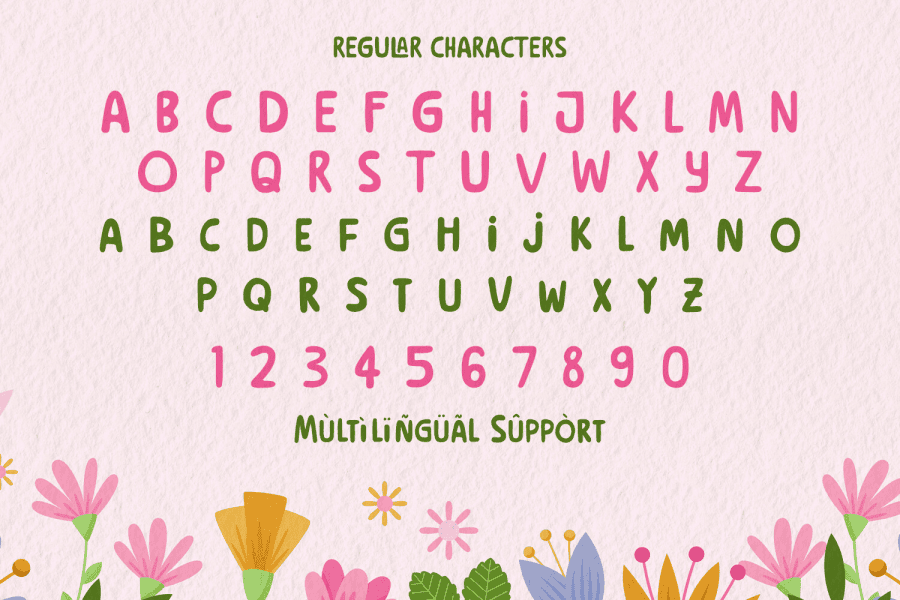 Blooming Flowers Font · 1001 Fonts