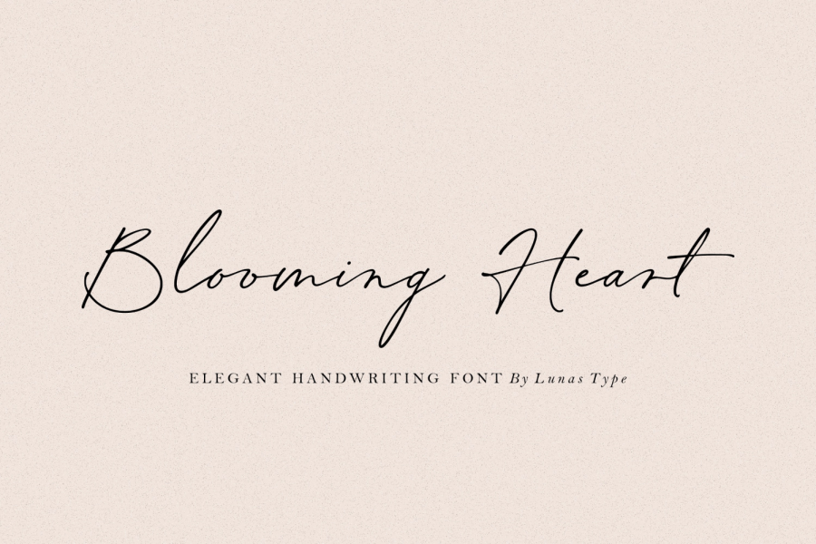 Blooming Heart Font · 1001 Fonts