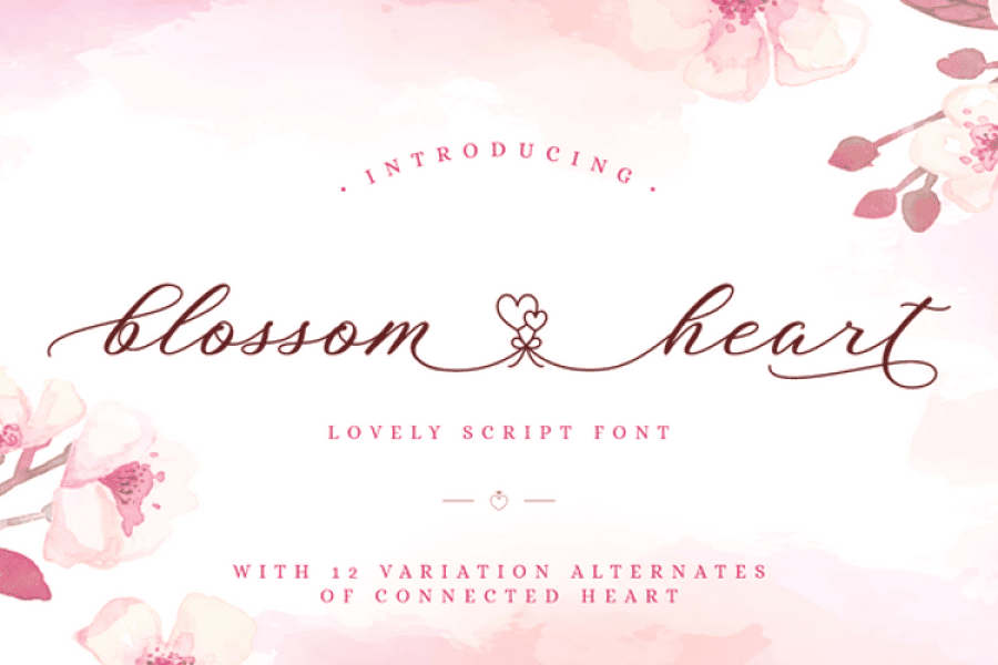 Blossom Heart Font · 1001 Fonts