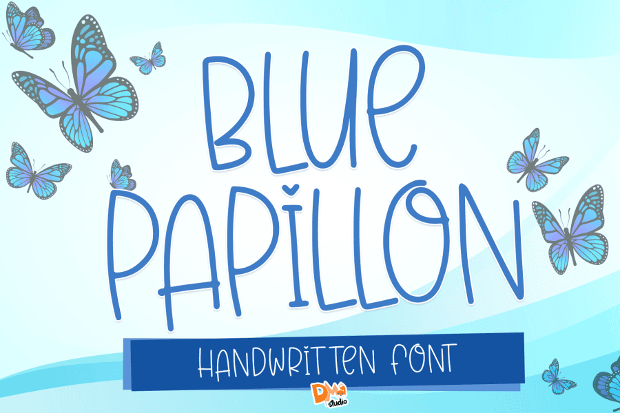 Blue Papillon Font · 1001 Fonts