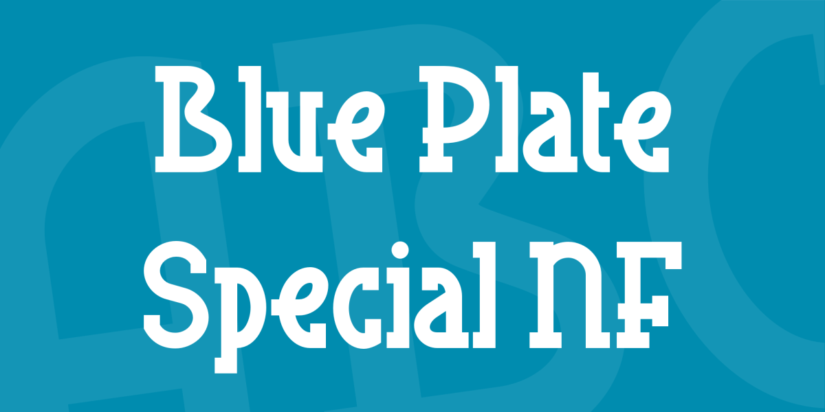 Blue Plate Special NF Font · 1001 Fonts