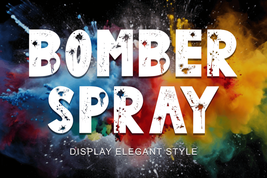 Bomber Spray Font · 1001 Fonts