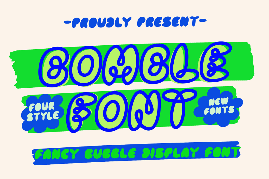 1 Free Bold Bubble Font · 1001 Fonts