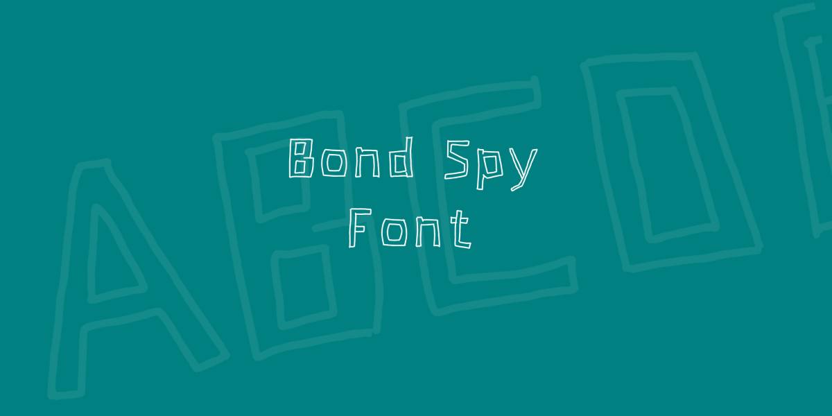 Bond Spy Font Font · 1001 Fonts