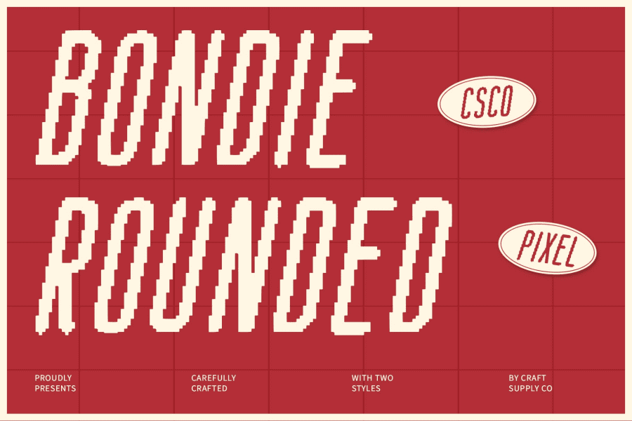 Bondie Rounded Pixel Demo Font · 1001 Fonts