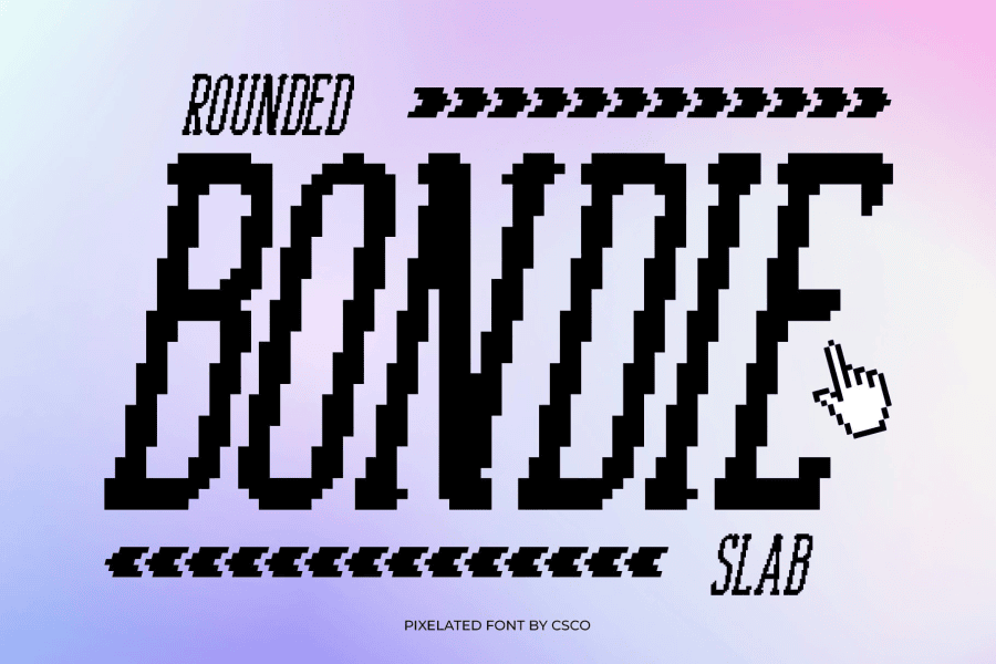 Bondie Slab Rounded Pixel Demo Font · 1001 Fonts