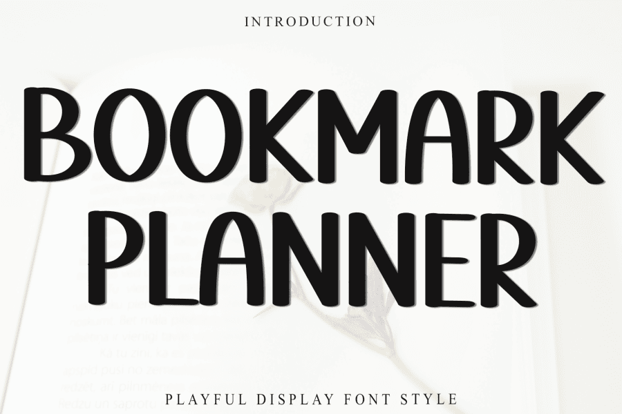 BOOKMARK PLANNER Font · 1001 Fonts