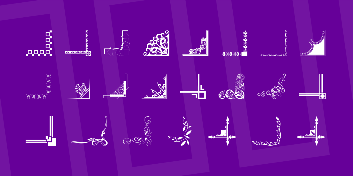 Border Corners 2 Font · 1001 Fonts