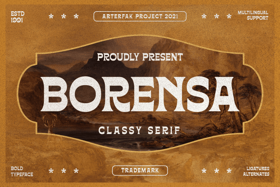 Borensa Font · 1001 Fonts