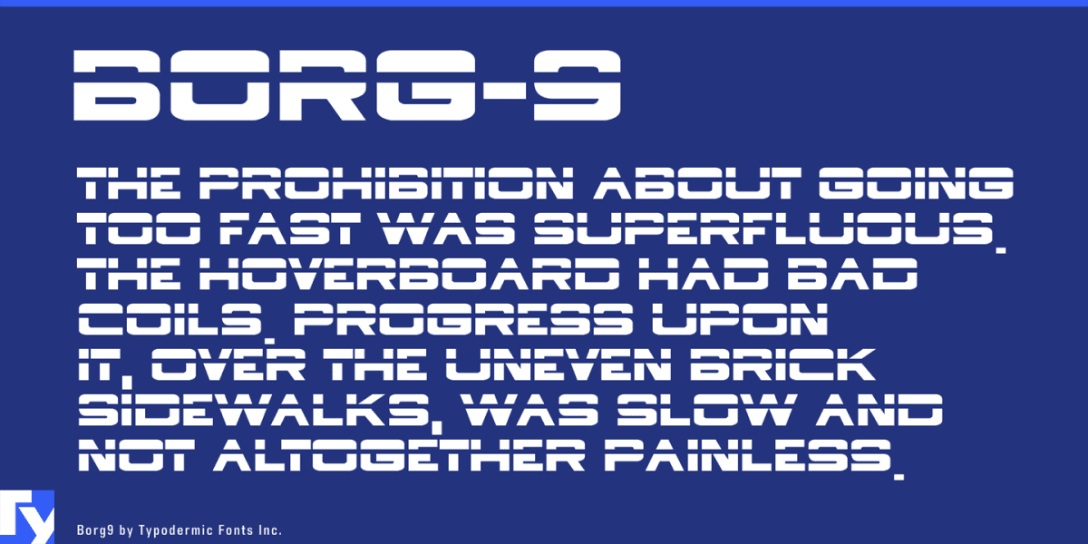Borg 9 Font · 1001 Fonts