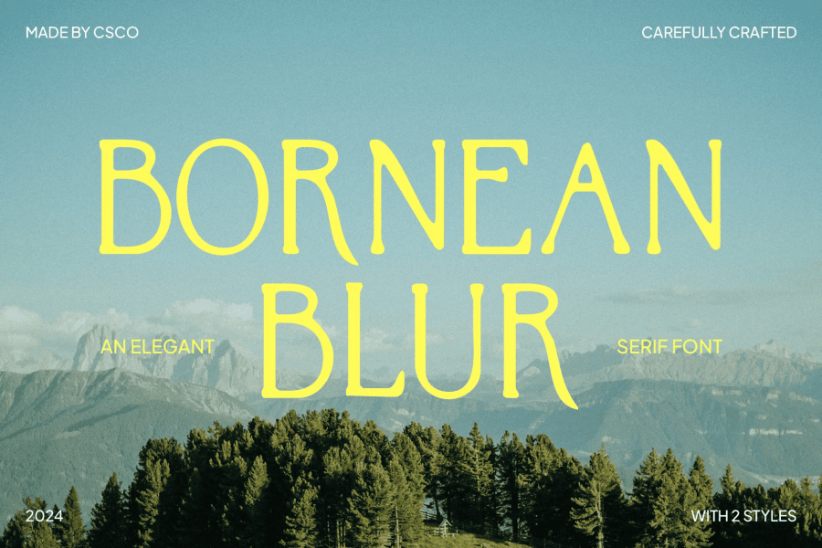 Bornean Blur Demo Font · 1001 Fonts