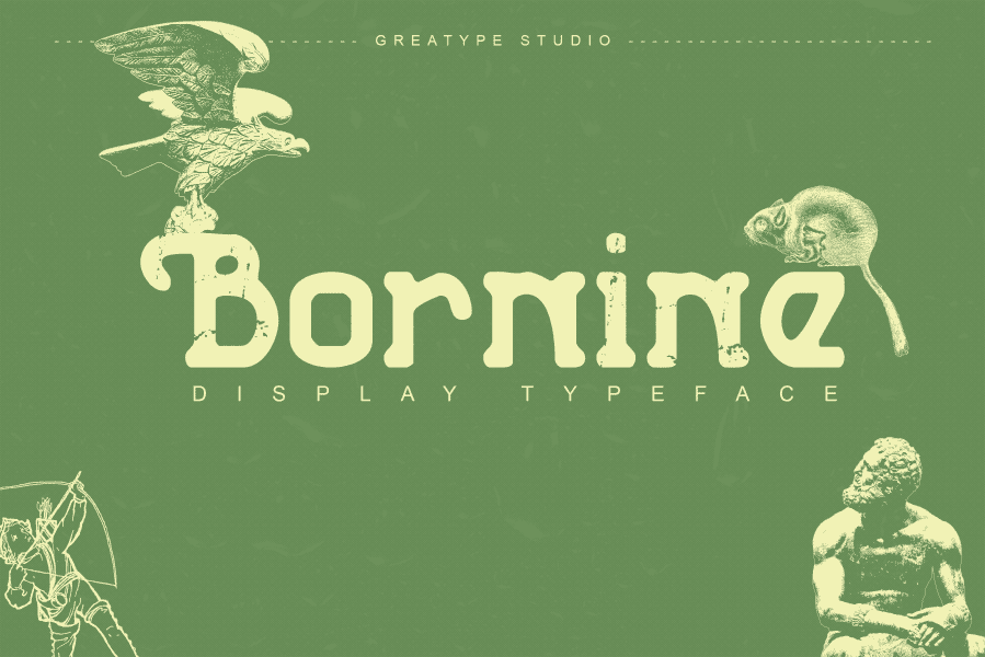Bornine Dist Font · 1001 Fonts