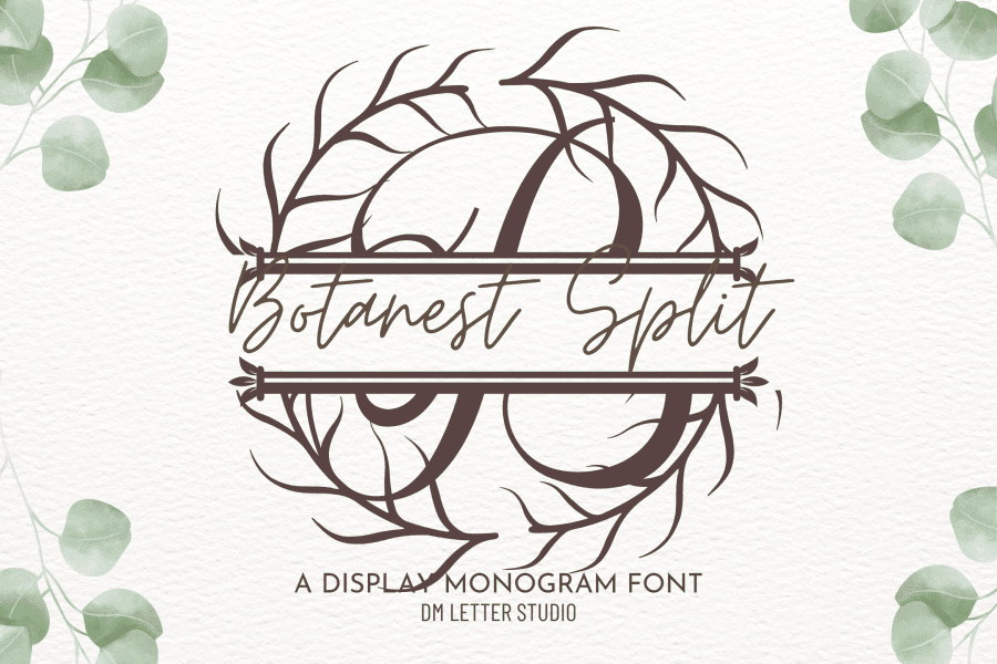 Botanest Split Monogram Font · 1001 Fonts