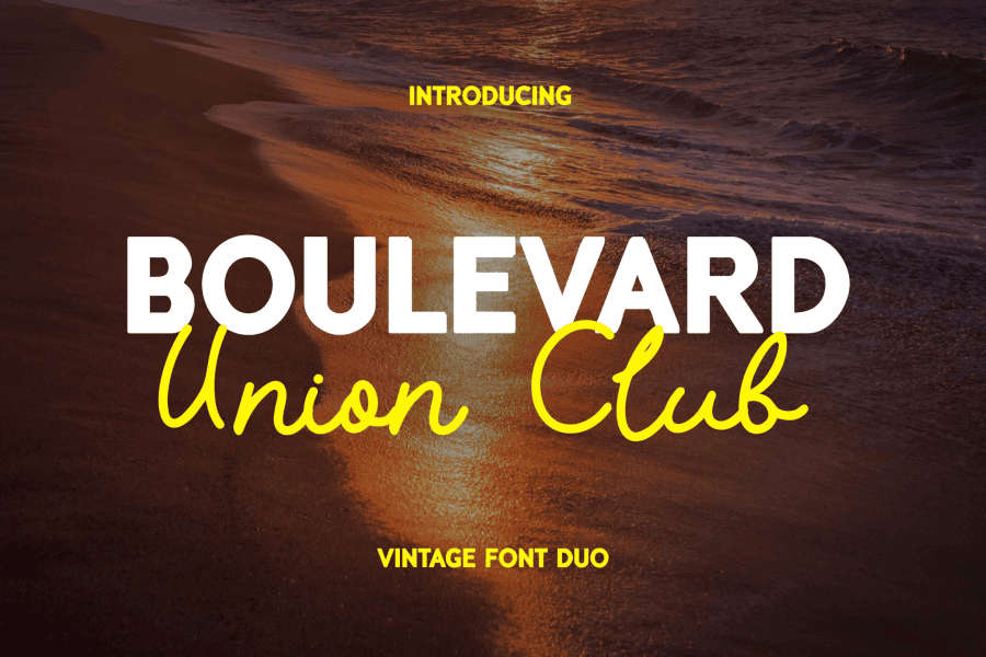 BOULEVARDUnionClub Font Family · 1001 Fonts