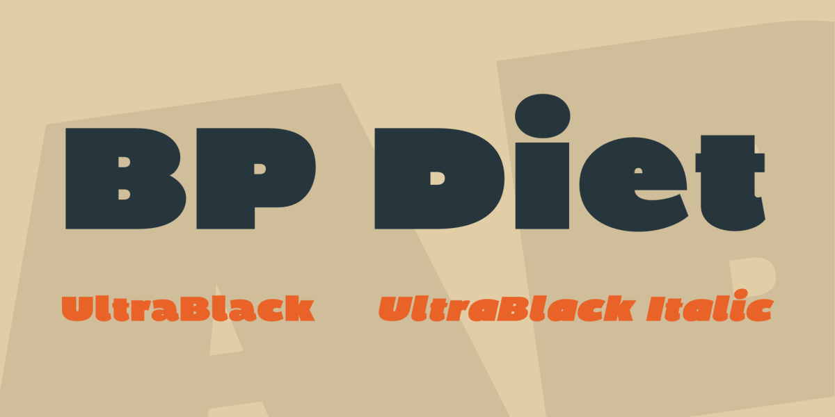 BP Diet Font Family · 1001 Fonts