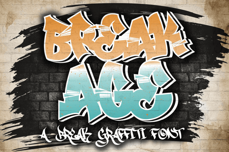 Break Age Graffiti Font · 1001 Fonts