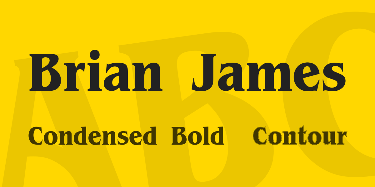 Brian James Font Family · 1001 Fonts