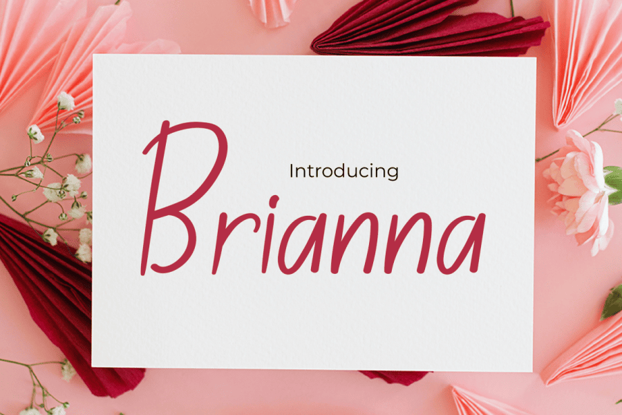 Brianna Font · 1001 Fonts
