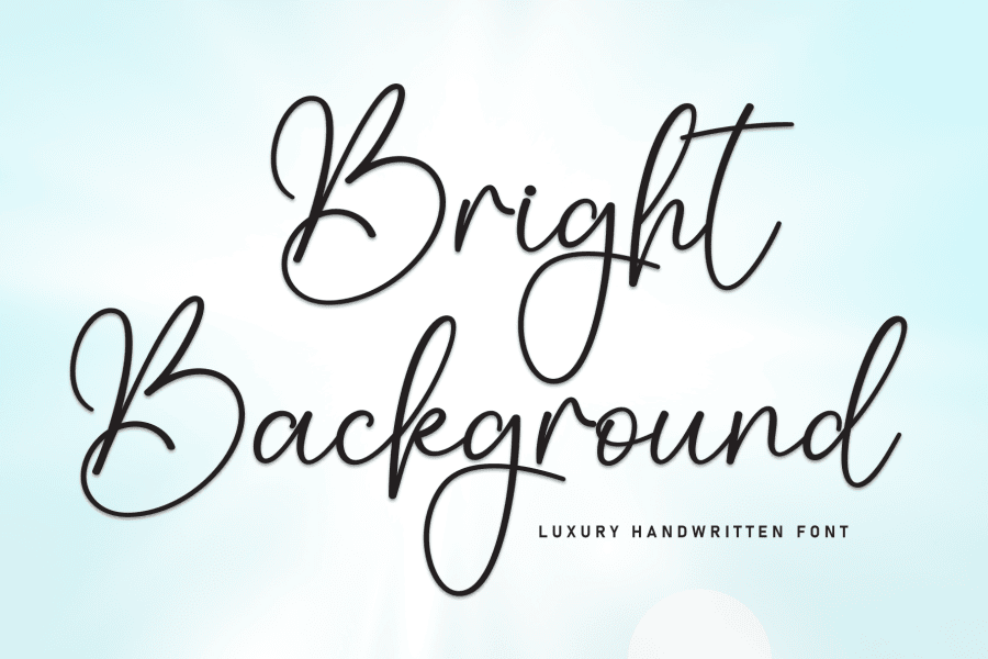 Bright Background Font · 1001 Fonts