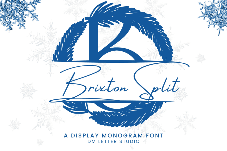 Brixton Split Monogram Font · 1001 Fonts