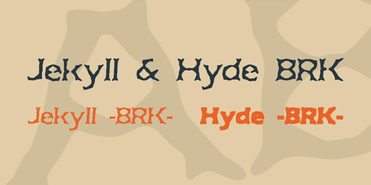 Jekyll & Hyde BRK Font Family · 1001 Fonts