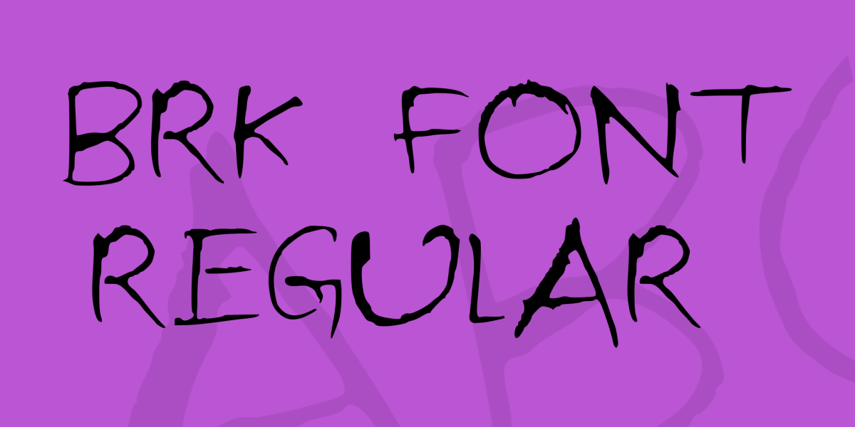 Brk Font Font · 1001 Fonts