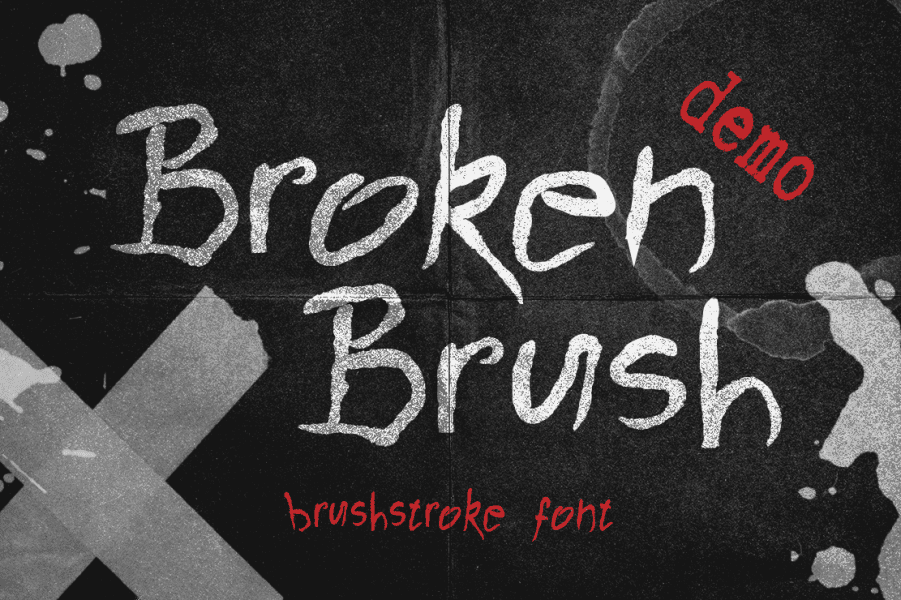 Broken Brush DEMO Font · 1001 Fonts