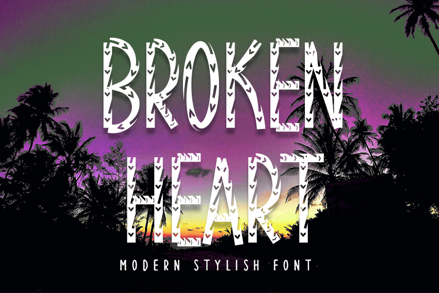 Broken Heart Font · 1001 Fonts