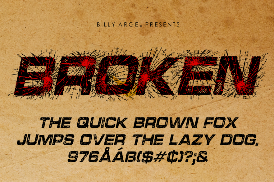 BROKEN PERSONAL USE Font · 1001 Fonts