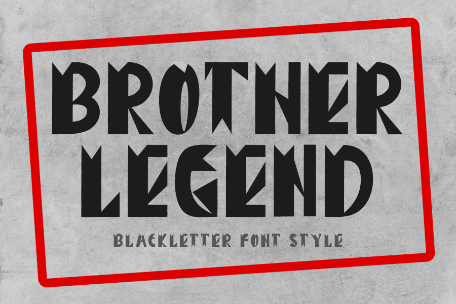 Brother Legend Font · 1001 Fonts