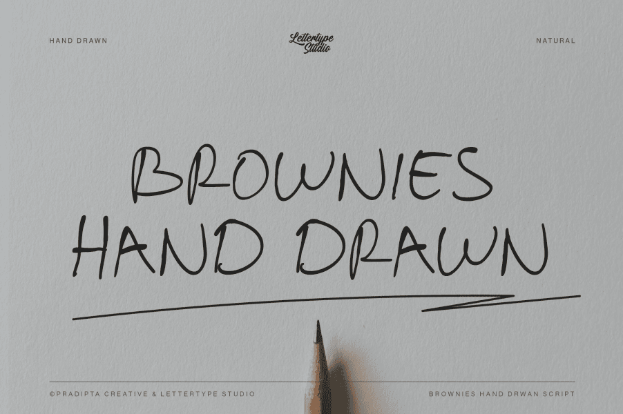 Brownies Handdrawn Font · 1001 Fonts